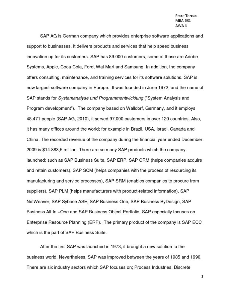 Awa 4 | PDF | Sap Se | Enterprise Resource Planning