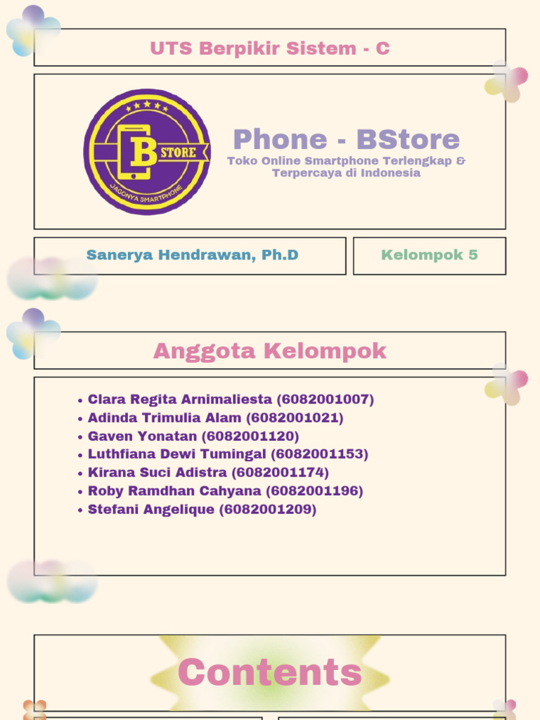UTS Berpikir Sistem C - Kelompok 5 - Bstore | PDF