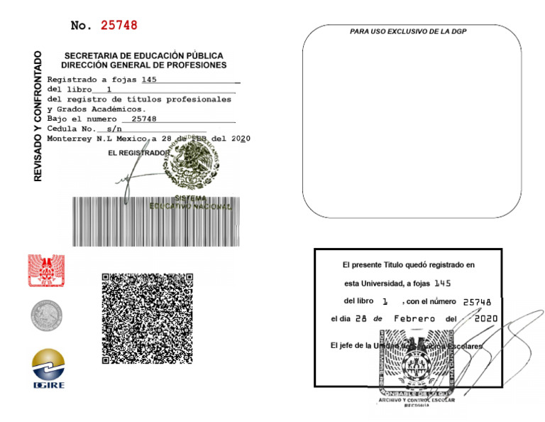 TITULO PARTE TRASERA Uvm | PDF