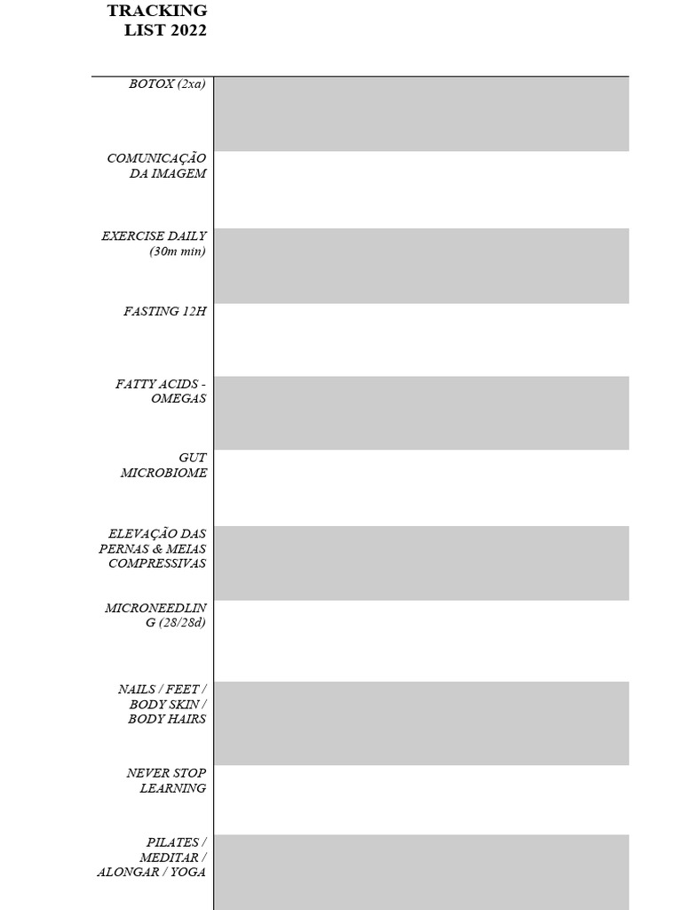 Tracking List 2022 | PDF