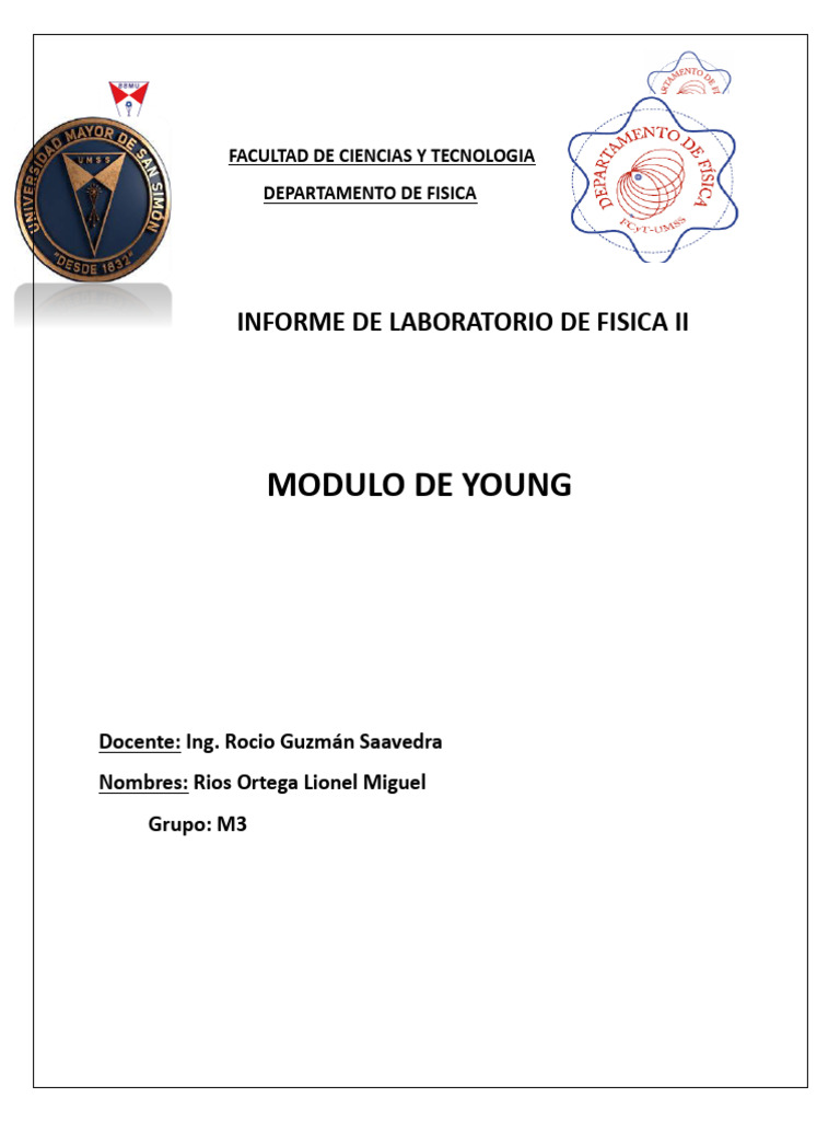 Informe Modulo de Young | PDF | El módulo de Young | Deformación (ingeniería)