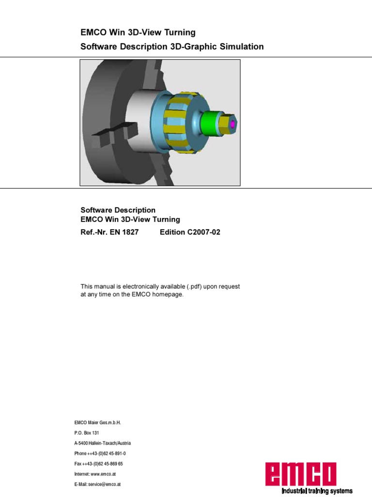 3D-View TURN en | PDF | Numerical Control | Simulation