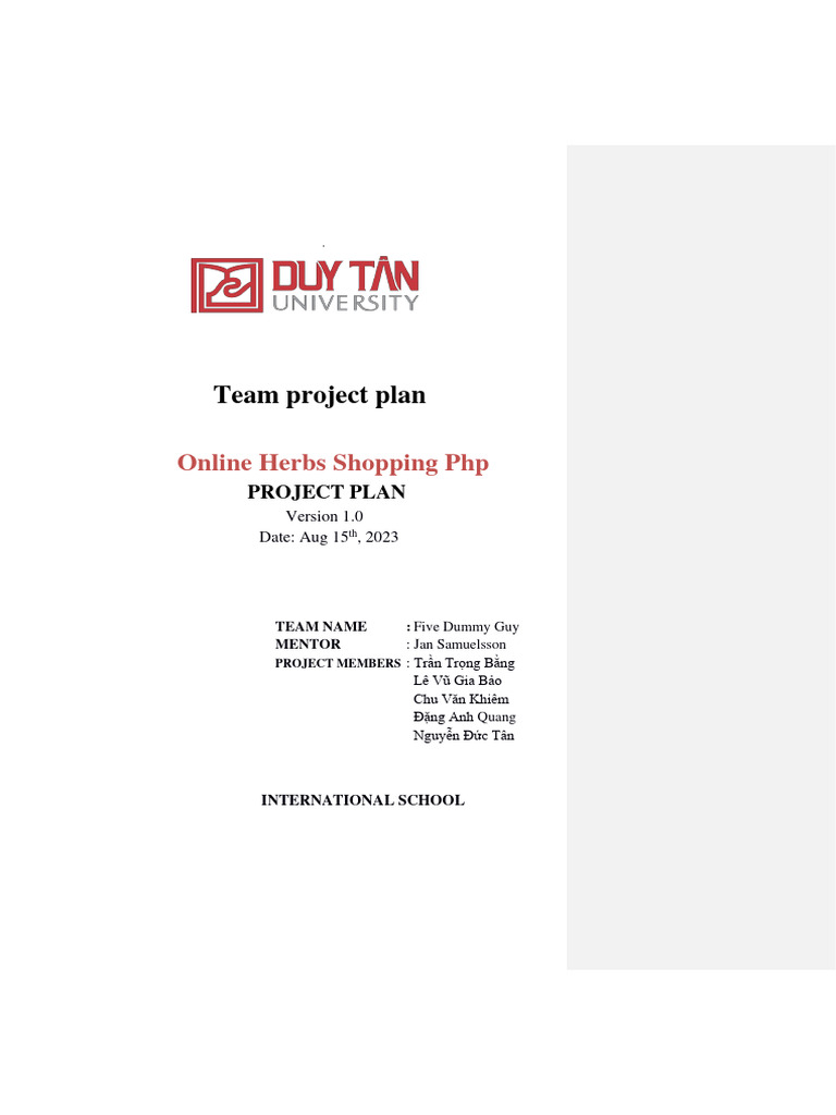 IIS - Online Herbs Shopping PHP - Project Plan Jsa | PDF | Scrum (Software Development ...