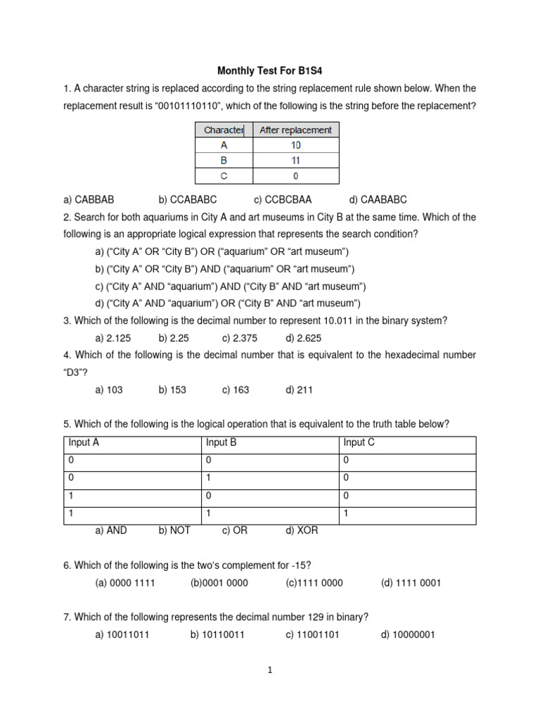 B1S4 Tutorial 1 | PDF | Relational Database | Computer Network
