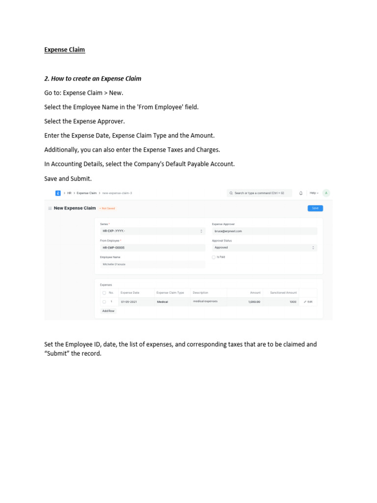 How to Create and Approve Expense Claims | PDF | Expense | Employment