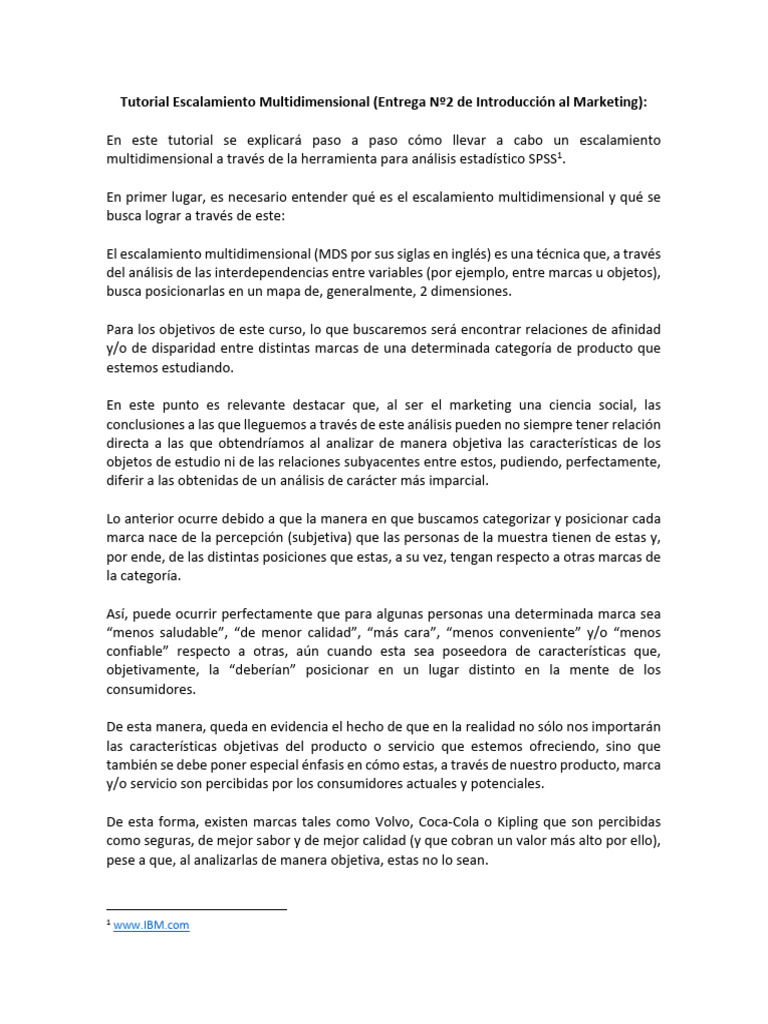 Tutorial_Escalamiento_Multidimensional___3_ | PDF | Spss | Metodología de encuesta