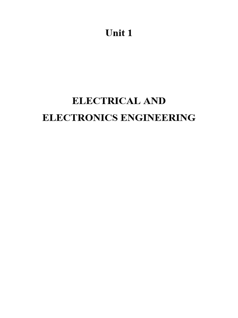 Unit 1 | PDF | Electronics | Electronic Engineering