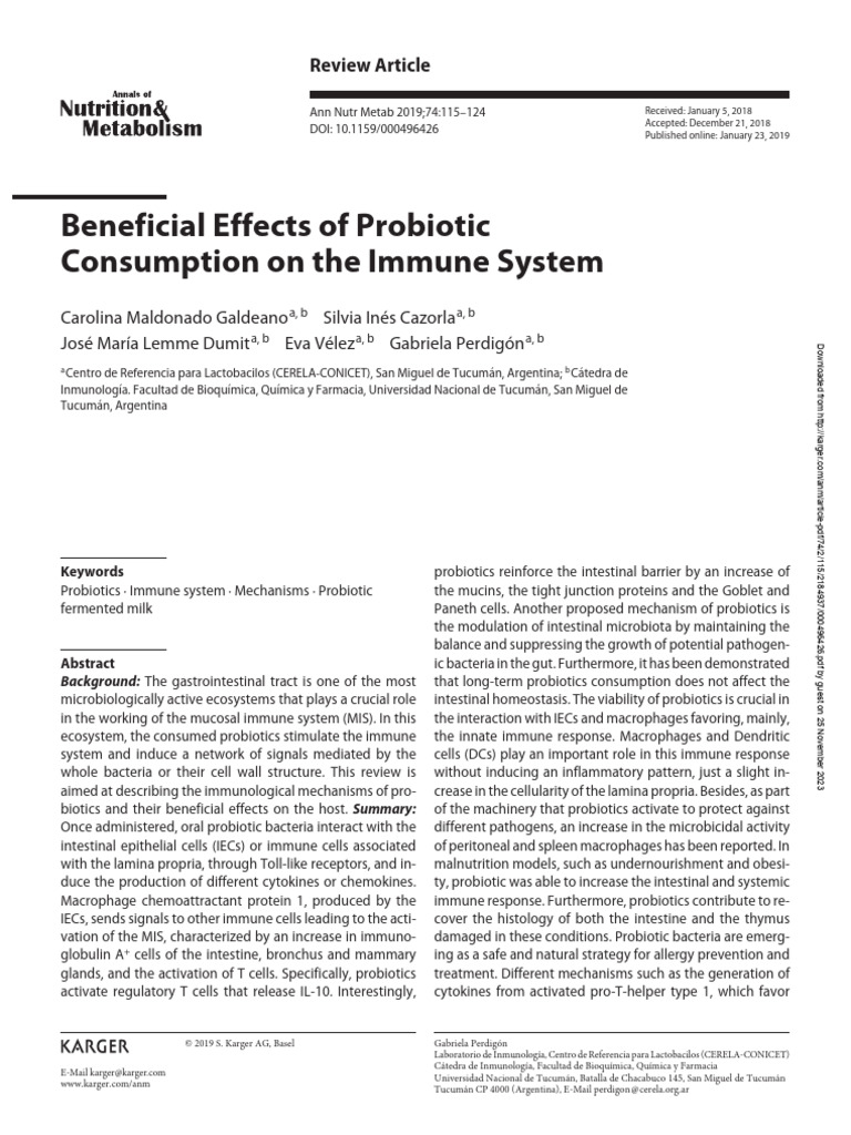 Probiotics and Immune System Benefits | PDF | T Helper Cell | Immune System