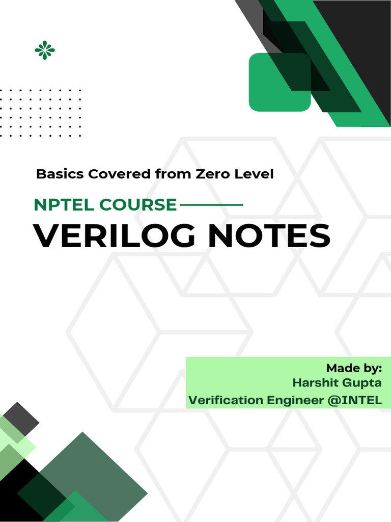 Verilog Course Handwritten NPTEL | PDF