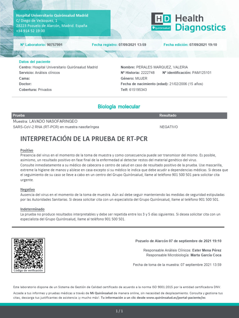 4 - PCR 7 Sept 21 | PDF | Biología | Cuidado de la salud