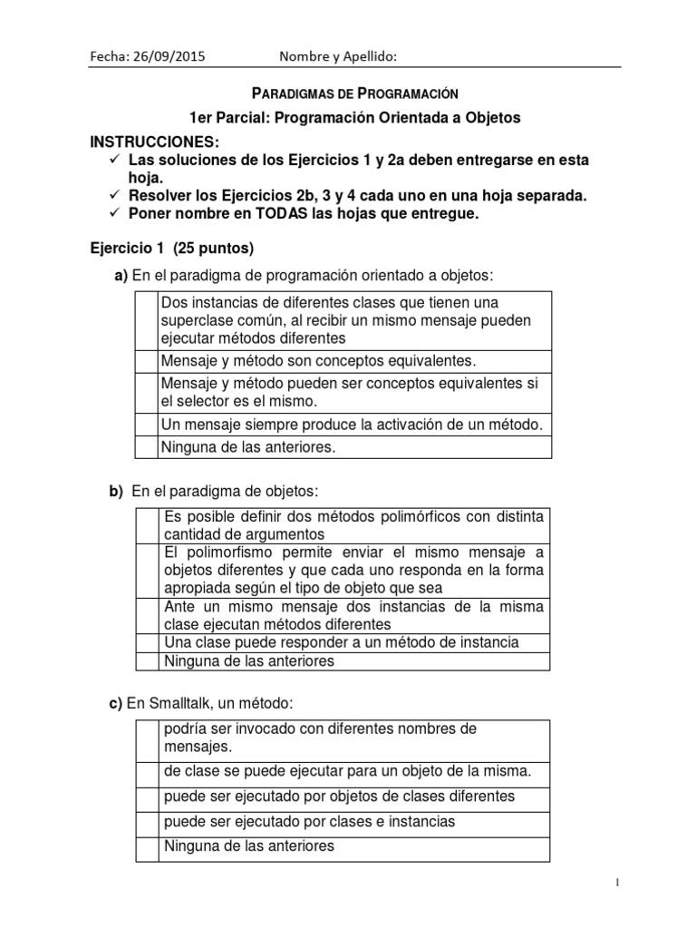 Parcial Objetos 2015-2C | PDF | Objeto (informática) | Método ...