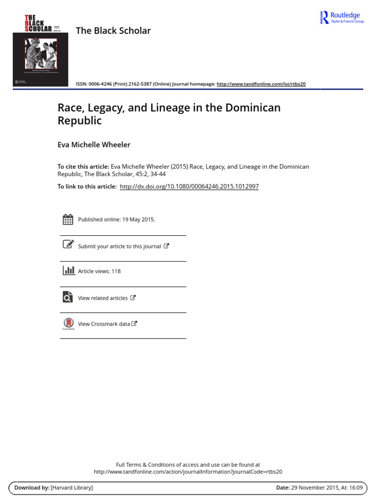 Dominican Race, Legacy, Lineage | PDF | Race (Human Categorization ...