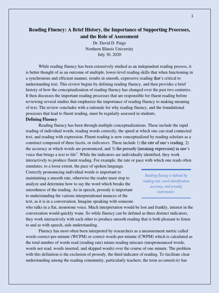 ED607625 | PDF | Fluency | Reading Comprehension