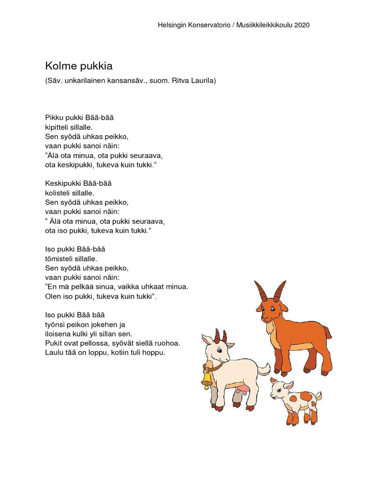 Kolme Pukkia | PDF