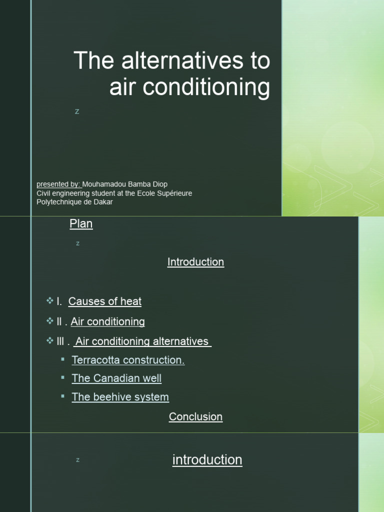 The Alternative To Air Conditioning | PDF | Air Conditioning | Temperature