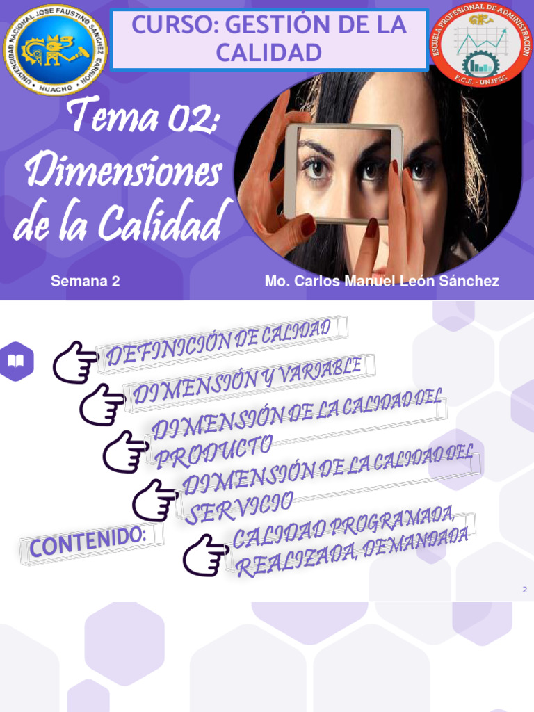 2.1 - TEMA 02 - Dimensiones de La Calidad Del Producto y Servicio | PDF | Calidad (comercial ...