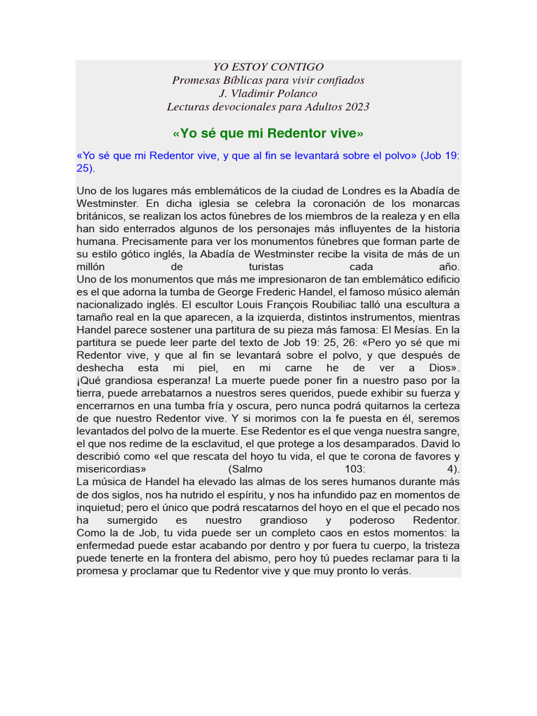 Yo Estoy Contigo | PDF