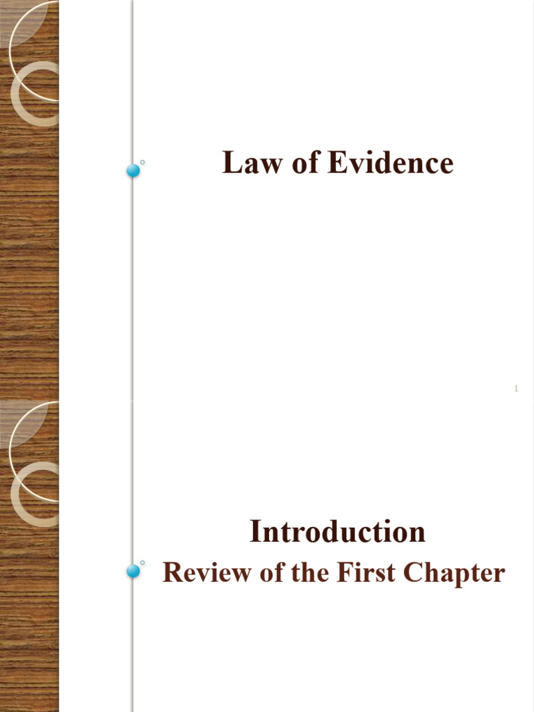Evidence Law | PDF | Evidence (Law) | Witness