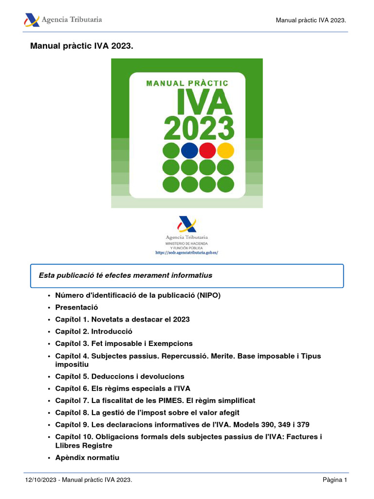 Manual Pràctic IVA 2023. | PDF