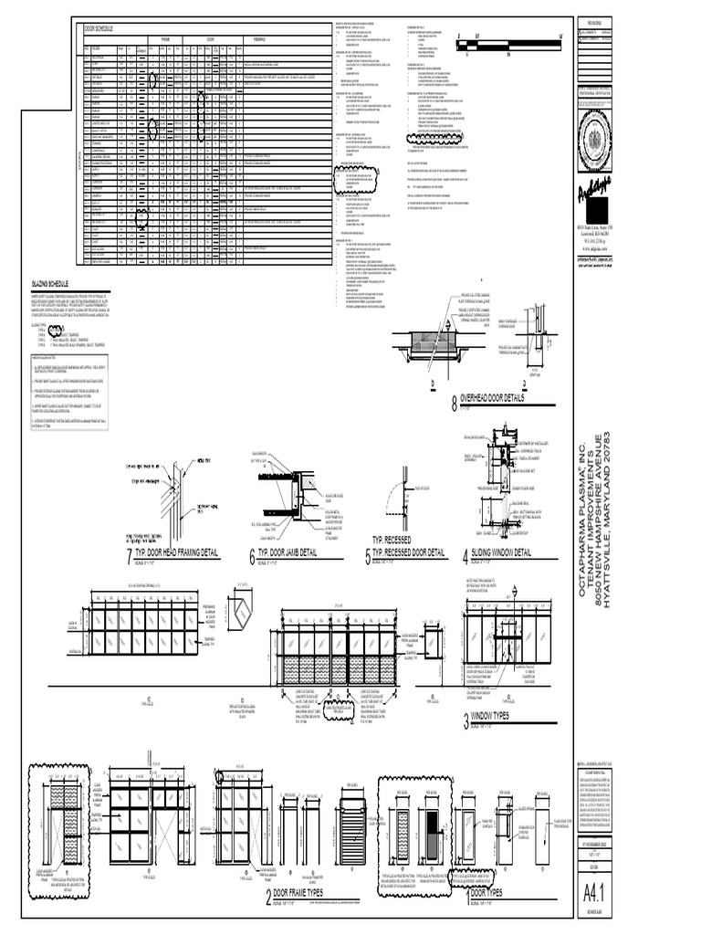011 A4.1 Schedules | PDF | Door | Manufactured Goods