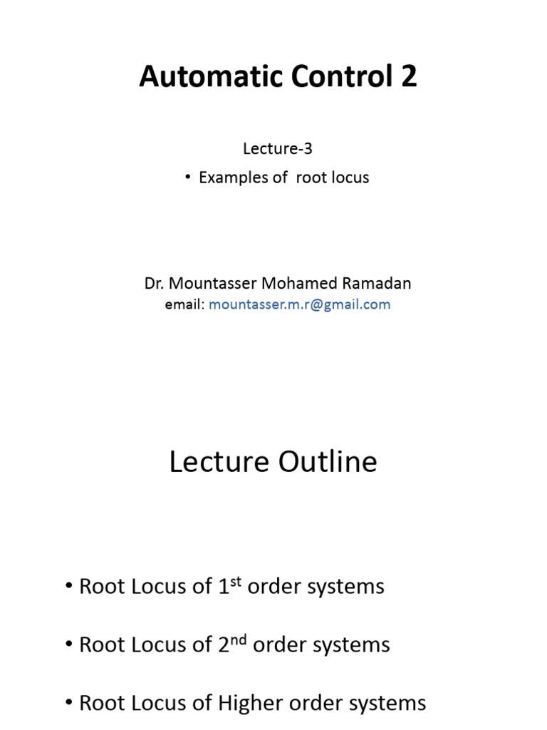 Lecture 3 Examples of Root Locus | PDF | Geometry | Mathematical Objects