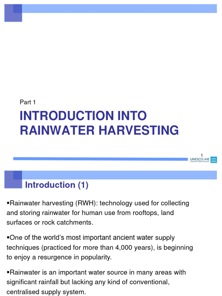 Rainwater Harvesting Guide | PDF | Water | Environmental Science