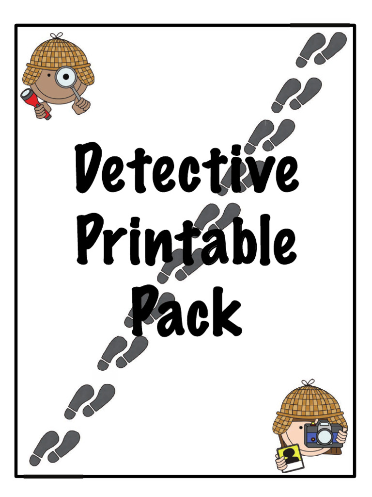 Detective Printable Pack KWG A | Download Free PDF | Writing