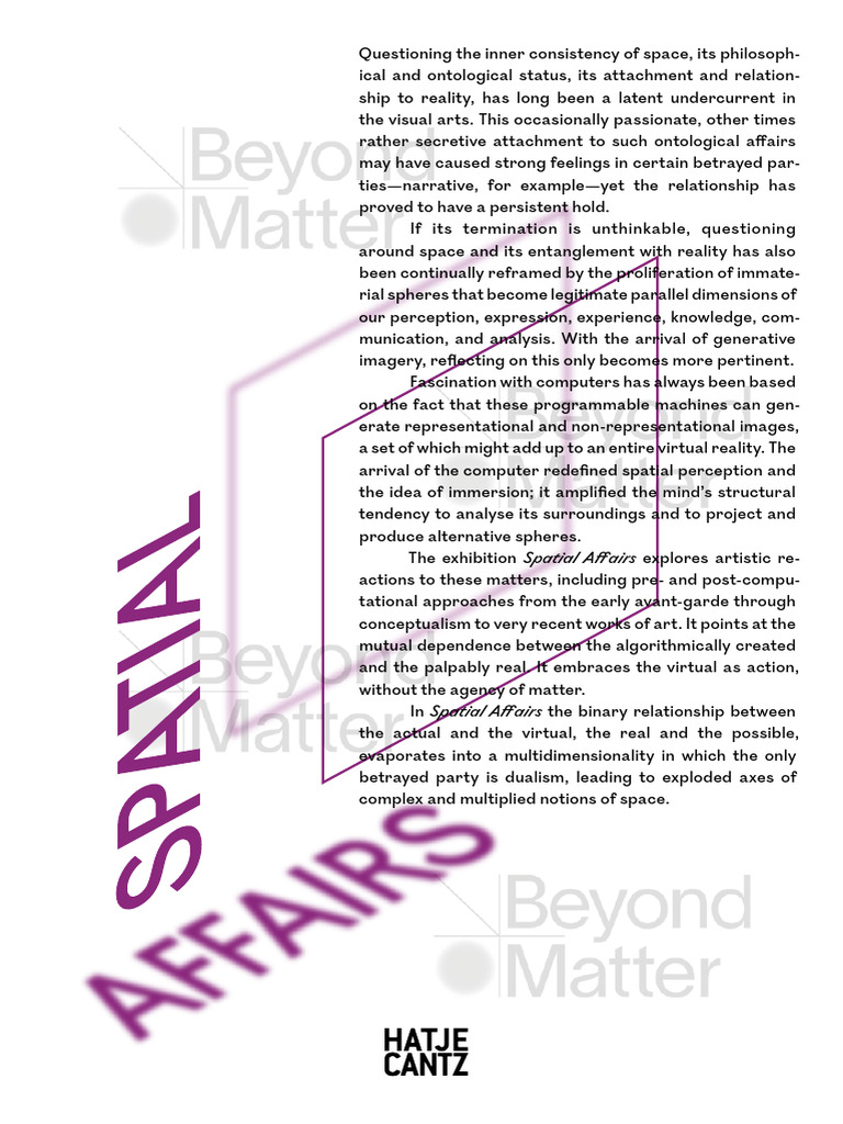 Giulia Bini, Lívia Nolasco-Rózsás, Editors. Spatial Affairs. Exhibition ...