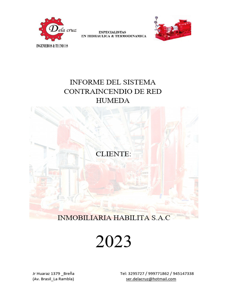 INFORME Mtto - SCI - INTCOMEX | PDF | Bomba