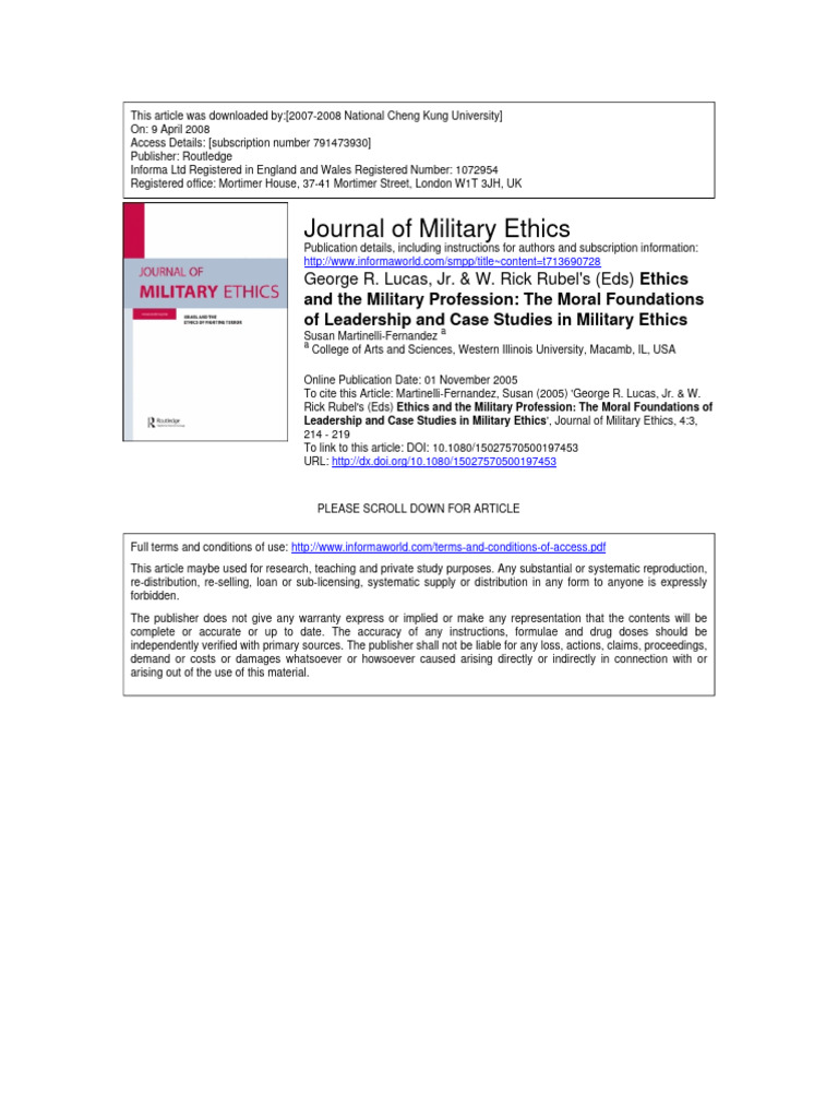 (05c) Book Disussion - George R. Lucas, Jr. and W. Rick Rubel's (Eds ...