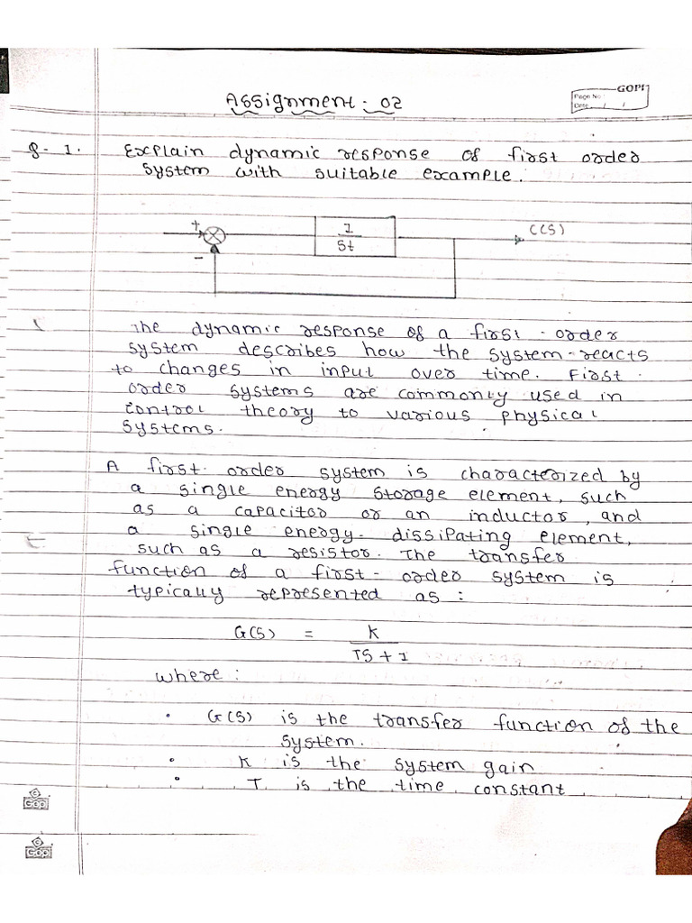 Process Control Assignment 2 | PDF