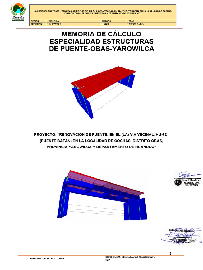 Estudio de Calculo de Estructuras | PDF | Puente | Hormigón