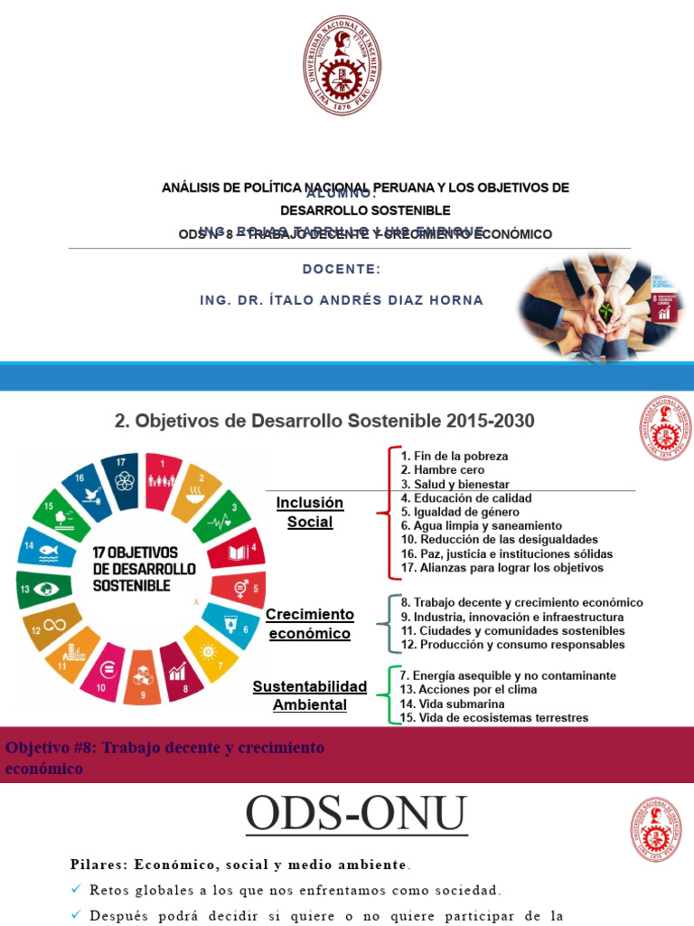 Ods-Onu-8 Obejtivo | PDF | Economias | Desarrollo economico