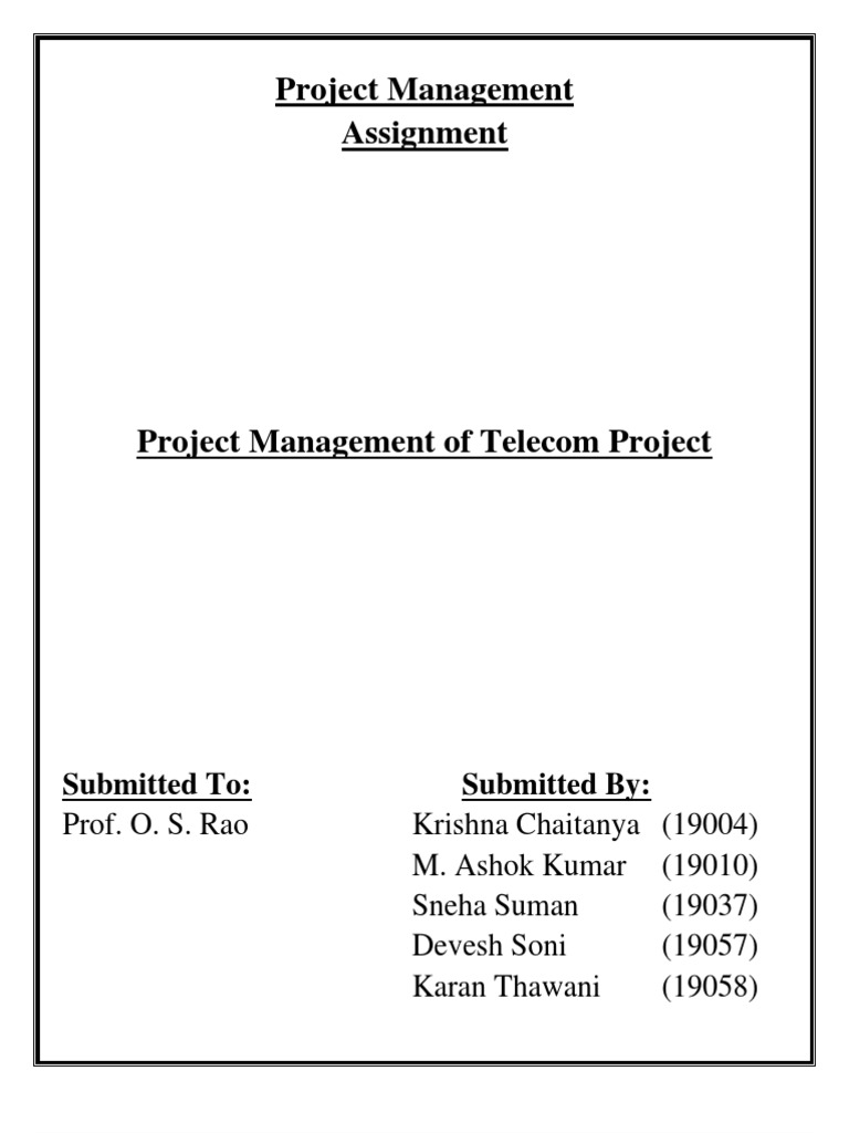 Project Management of Telecom Project | PDF | Cellular Network | Radio ...