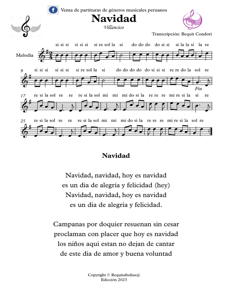 Navidad - Partitura Completa | PDF
