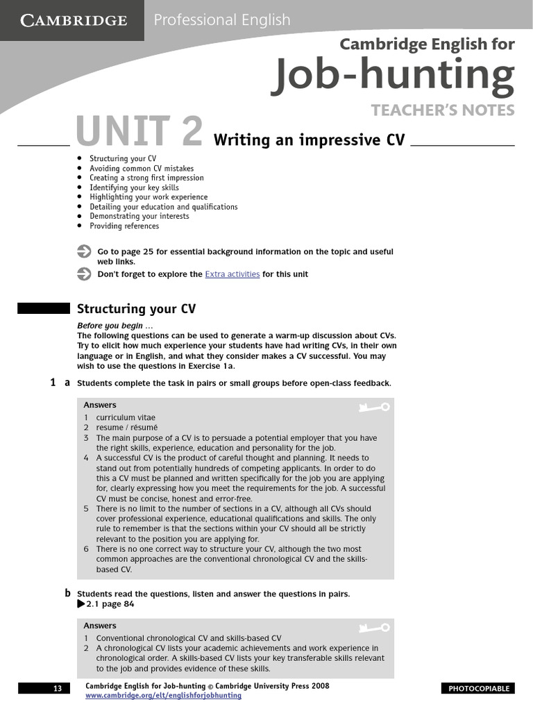 Writing an Impressive CV Guide | PDF | Résumé | Thesis
