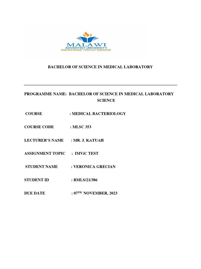 IMViC 2 | PDF