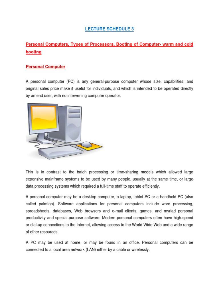 Lec 03 | Download Free PDF | Personal Computers | Microprocessor