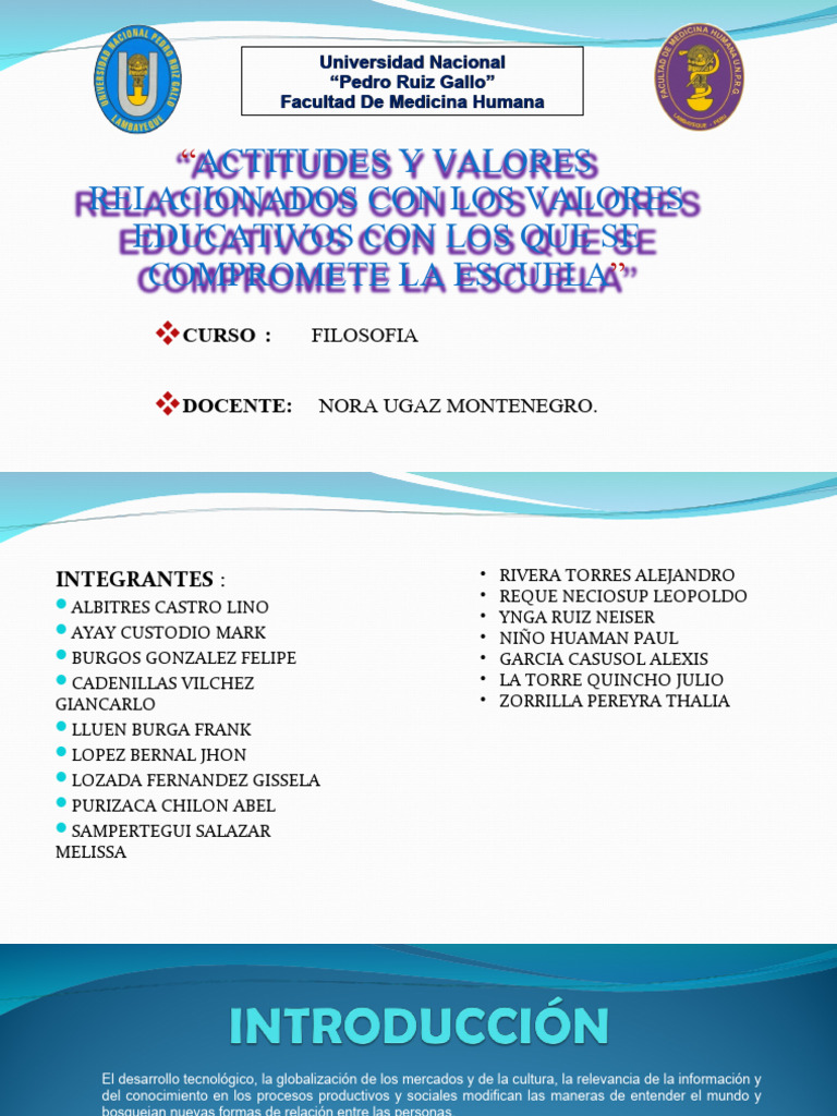 Actitudes y Valores en Educación | PDF | Evaluación | Comportamiento