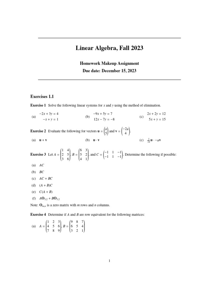 LA Make Up Assignment-1 | PDF | Eigenvalues And Eigenvectors | Matrix ...