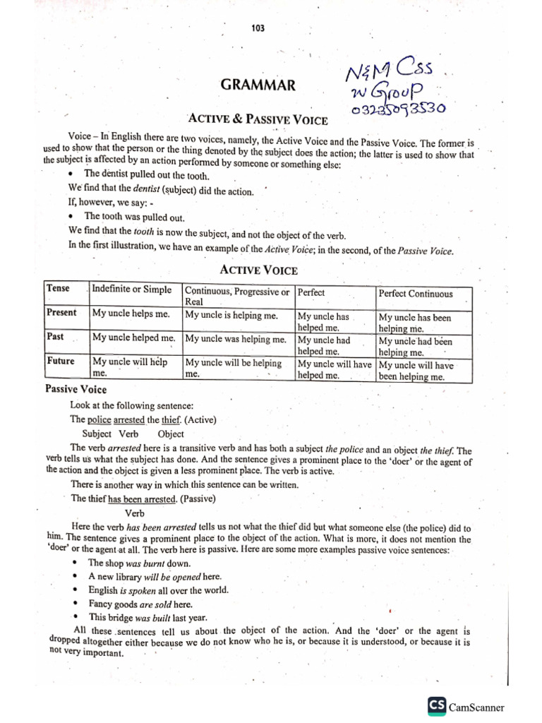 Active & Passive Voice | PDF