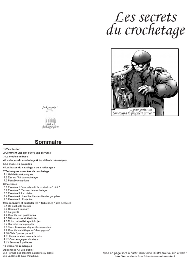 Les Secrets Du Crochetage-Cahier | PDF | La nature