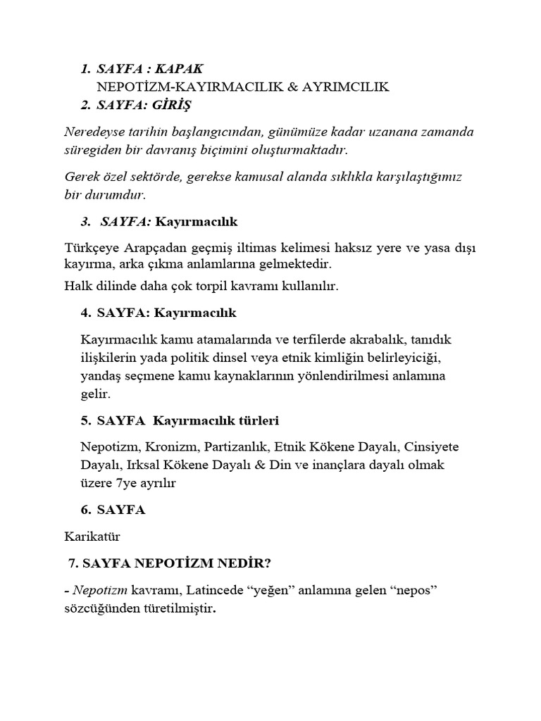 NEPOTİZM | PDF