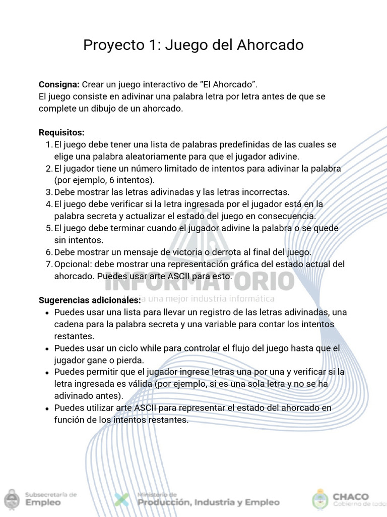 Juego Interactivo de El Ahorcado | PDF