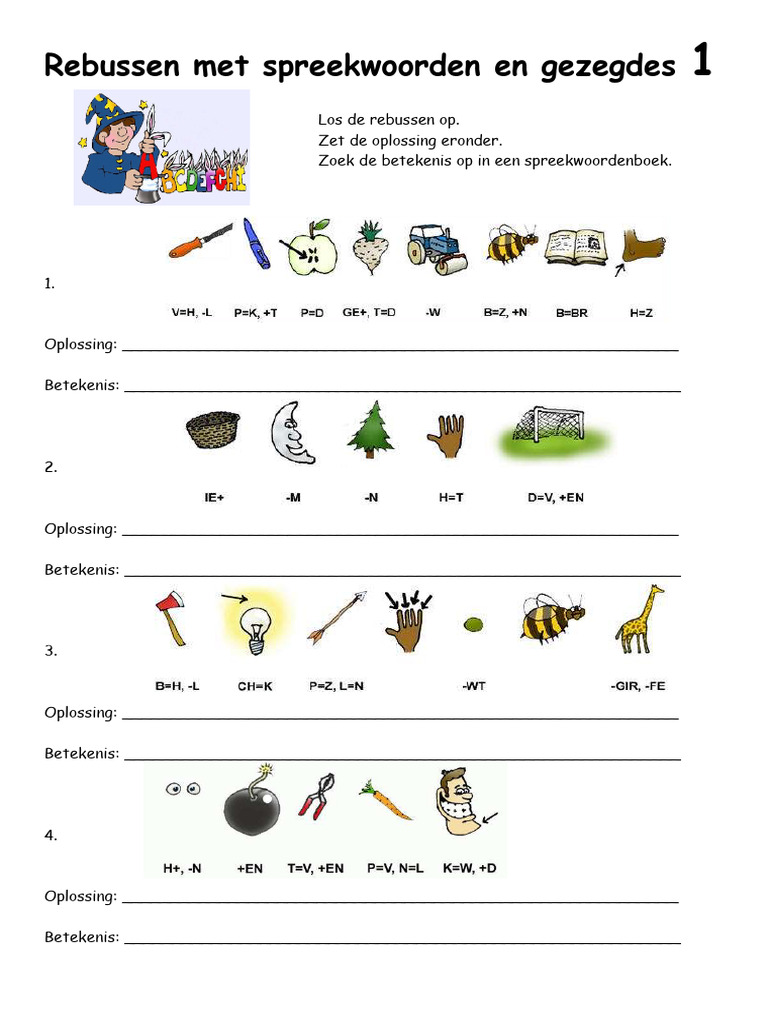 Spreekwoorden Rebus | PDF