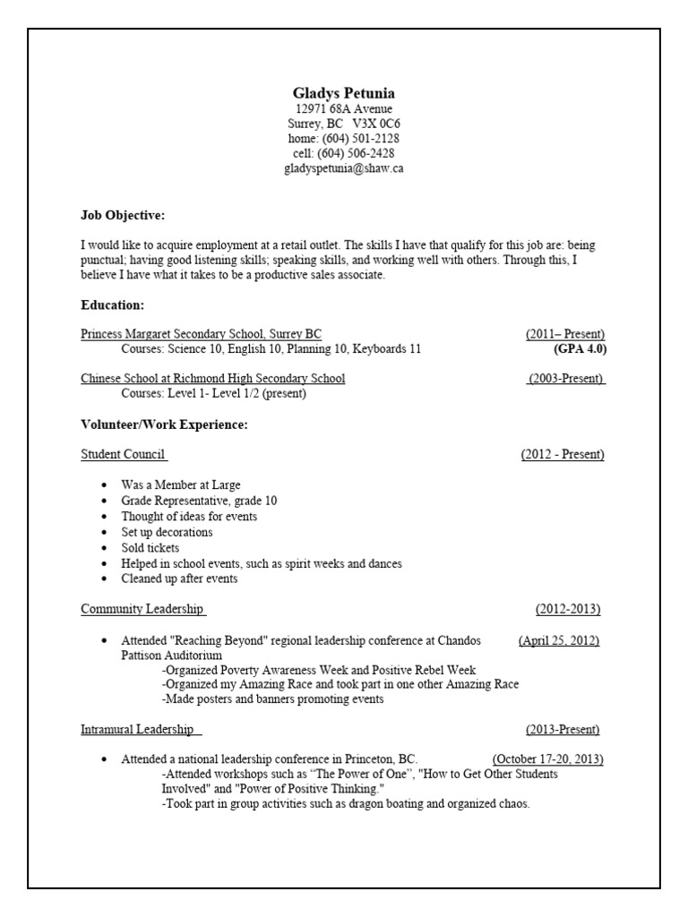 Resume Gladys | PDF | Career & Growth