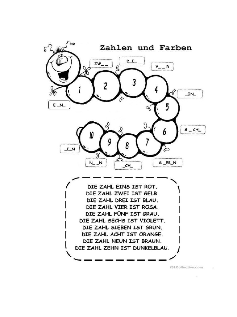 Zahlen Und Farben | PDF