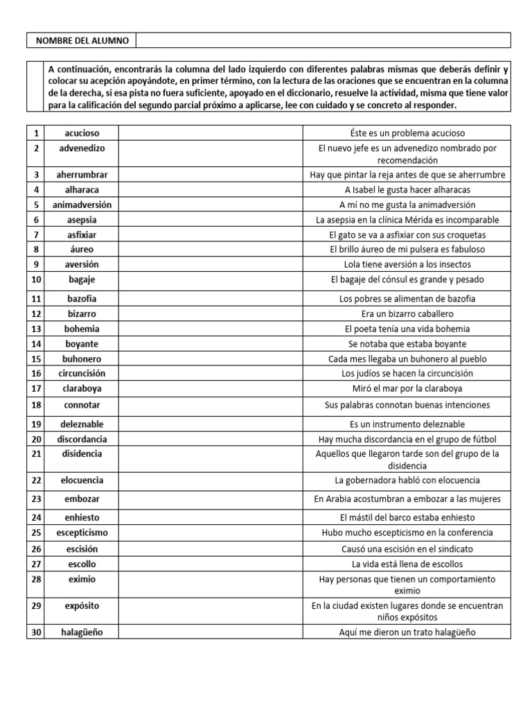 Actividad de Comprensión Lectora y Uso Del Diccionario | PDF