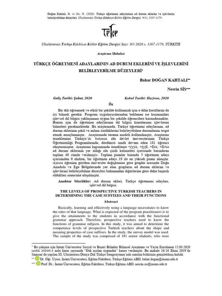 T RK e Retmen Adaylarinin Ad Durum Ekler N Ve Levler N Bel Rleyeb Lme D Zeyler (#798933 ...