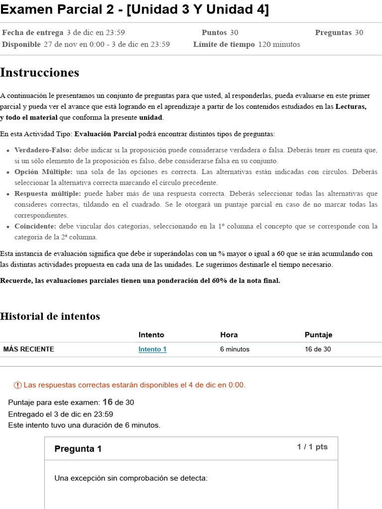 Examen Parcial 2 - (Unidad 3 Y Unidad 4) - OPTATIVO I (JAVA INTRODUCCION) | PDF | Java (lenguaje ...